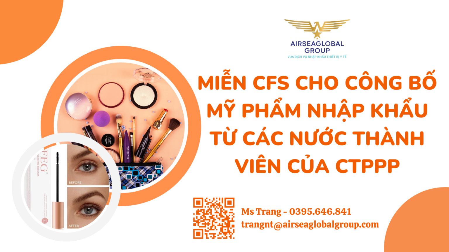 MIỄN CFS CHO CÔNG BỐ MỸ PHẨM NHẬP KHẨU TỪ CÁC NƯỚC THÀNH VIÊN CỦA CTPPP ...